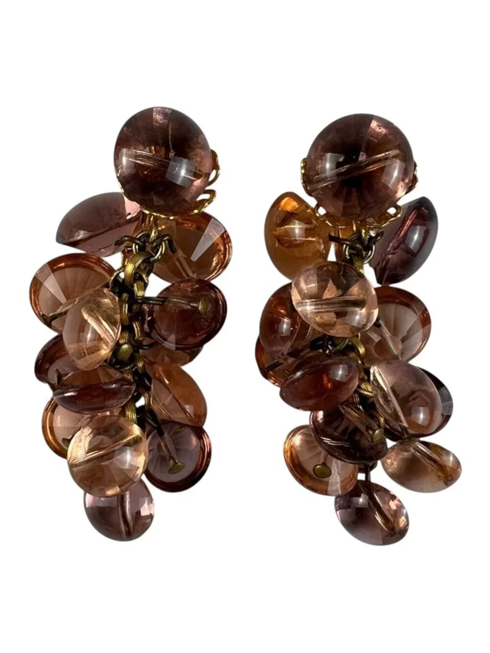 Sandor | Jewelry | Vintage Sandor Gold Tone Glass Bead Waterfall Clip ...
